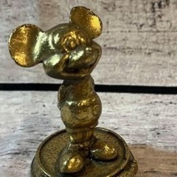 Walt Disney | Accents | Vintage Walt Disney World Brass Mickey Mouse ...
